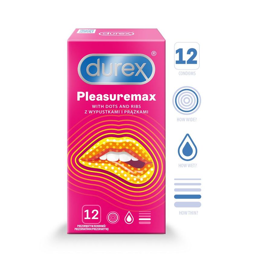 Prezervatyvai „Durex Pleasuremax“, 12 vnt. | Durex LT